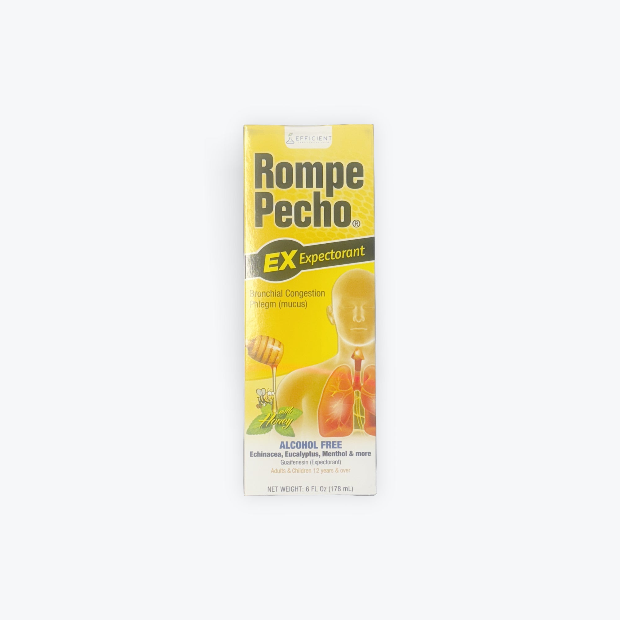 Rompe Pecho EX, EXPECTORANTE Cold and Flu Syrup, 6 Fl Oz | Bueno Pharmacy