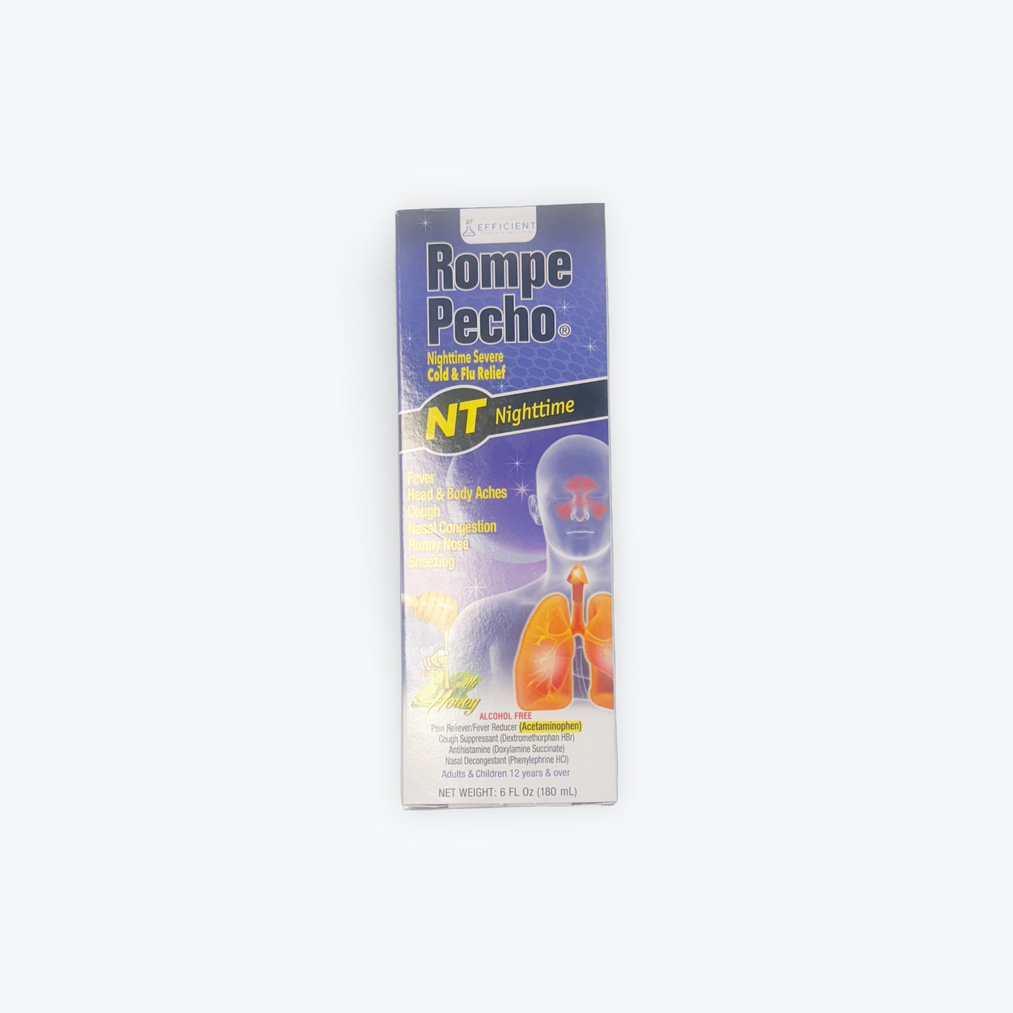Rompe Pecho Nt, Night Time, Helps Relieve Flu Symptoms, Allergies, 6 fl ...